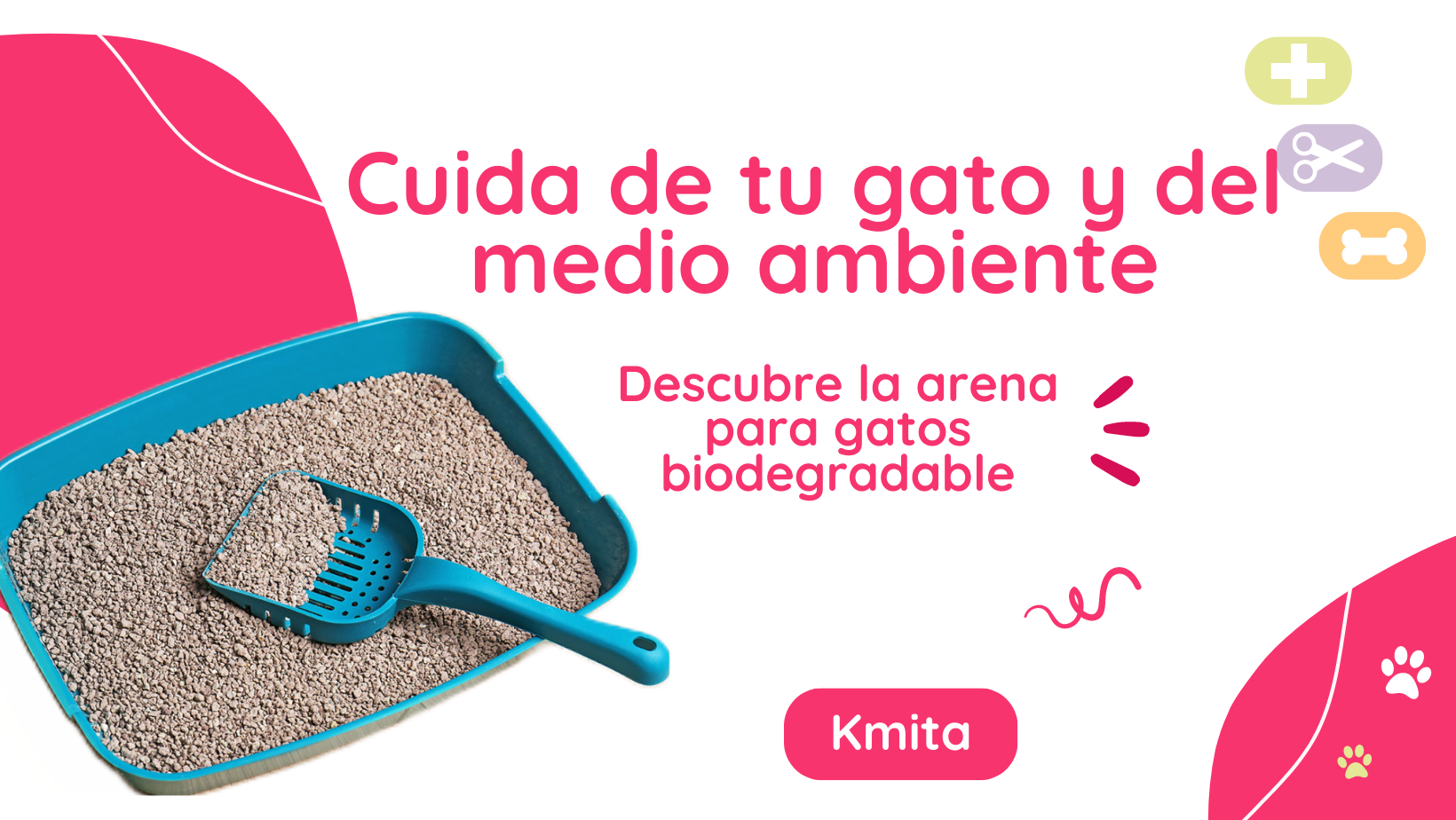 Arena para gatos biodegradable